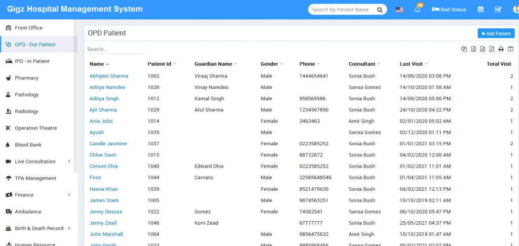 Hospital Management System - GigzPh IT Solutions